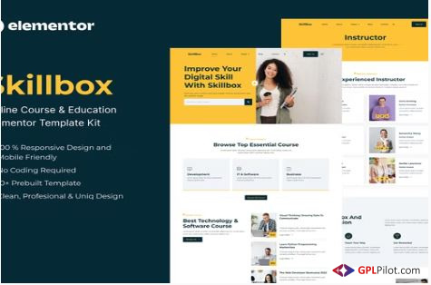 Skillbox & Online Course & Education Elementor Template Kit[download]