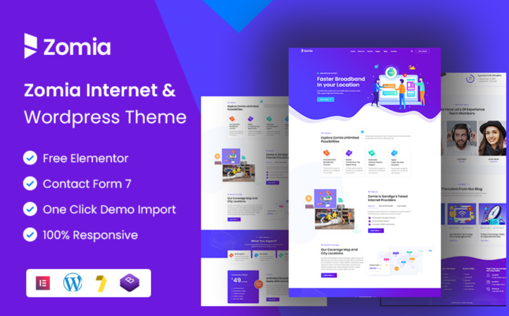 Zomia - ISP & Broadband Company WordPress Theme - Wordpress GPL themes