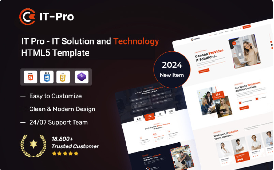 ITpro – IT Solution and Technology HTML Template Website Templatedownload